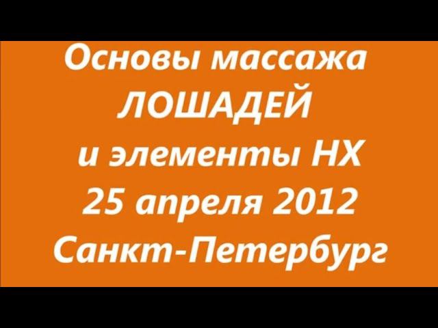 25 апреля 2012 г. Основы массажа лошадей и элементы НХ