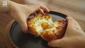 Хрустящие тосты с яйцом и сыром!! Тост с чесночным маслом! Вкусный завтрак!