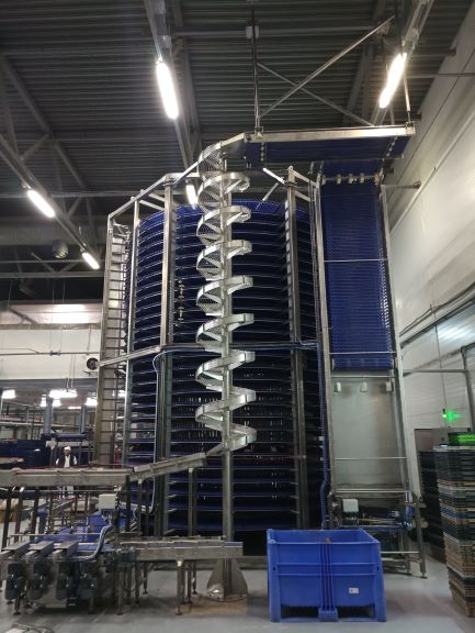 Линия для транспортирования и охлаждения подового хлеба