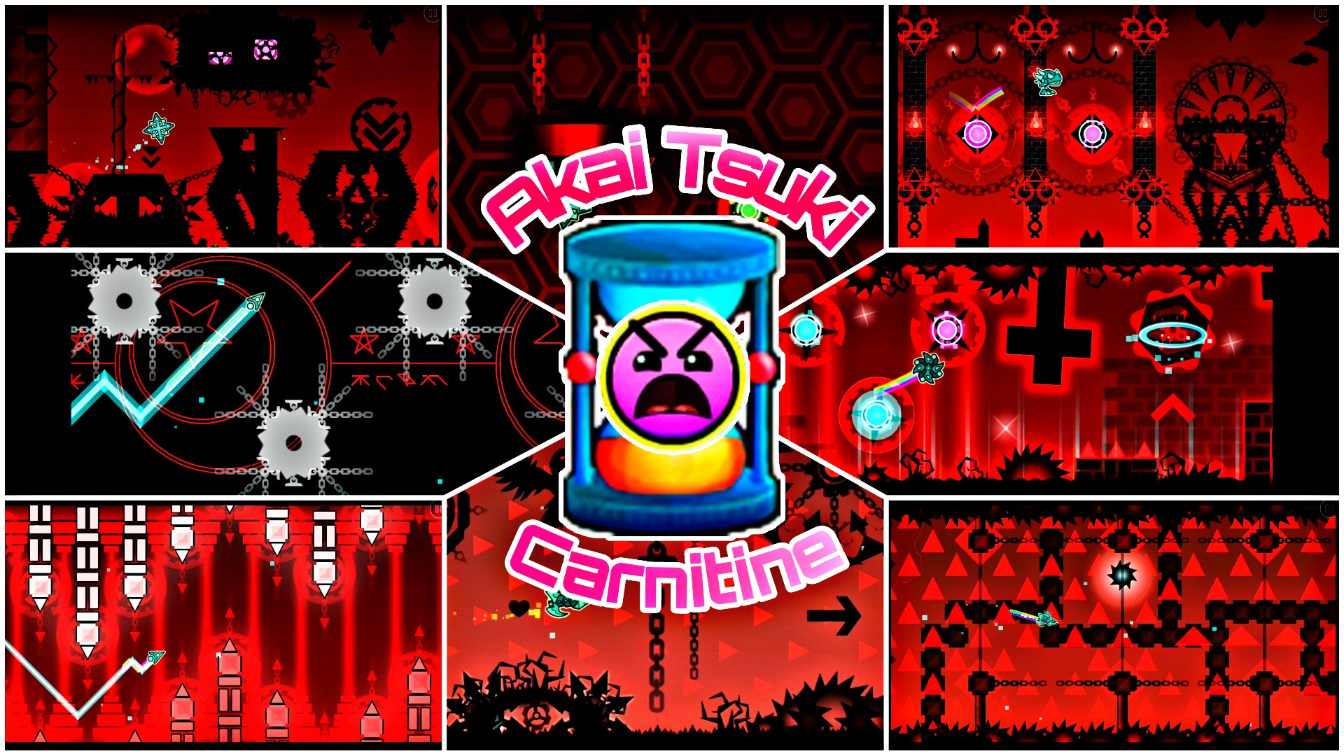 XXL УРОВЕНЬ #8: Akai Tsuki by Carnitine (Insane 9*) | Geometry Dash
