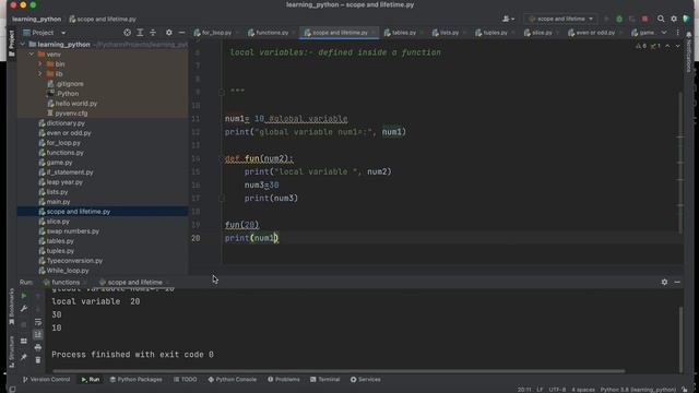 Python for beginners | python part 16:- scope of a variable ...