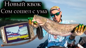 Новый квок! А сом то реагирует лучше! Темыч в шоке от рыбалки. Ловля сома на Оке