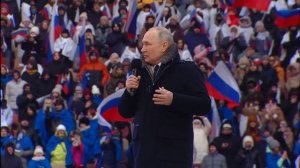 Неожиданное появление Владимира Владимировича Путина на митинг-концерте. Гимн России!