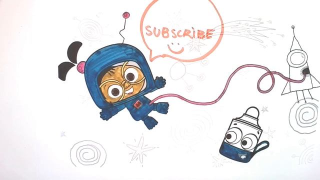 How to color Sketch & Mona - from BabyTV, Relaxing Coloring video for ...