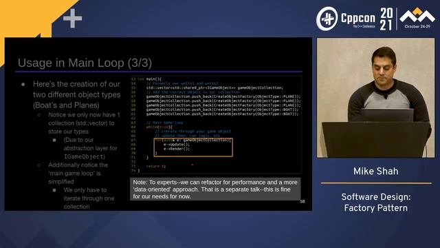 The Factory Pattern - Mike Shah - CppCon 2021