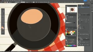 HOW TO DRAW A HEALTHY BREAKFAST: еggs in a pan with parsley IN ADOBE ILLUSTRATOR