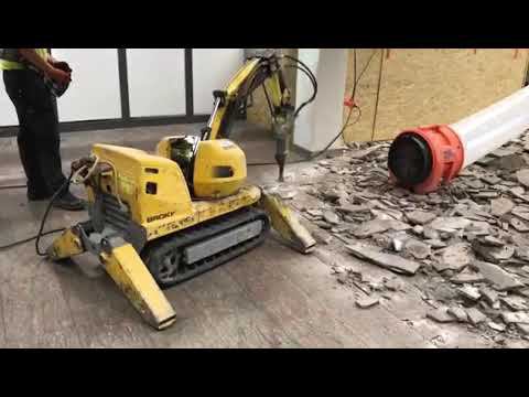 Демонтажный робот Brokk 60 - снятие плитки