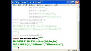 Python - MySQL Table:  Insert Records