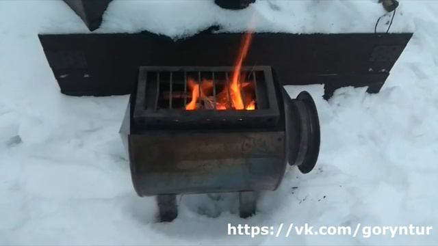 Печка походная Трансформер в режиме Таганка_Hand Made Stove.mp4