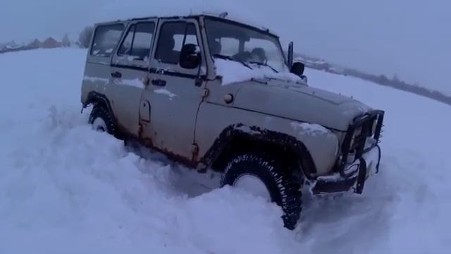 поездка зимой на УАЗ