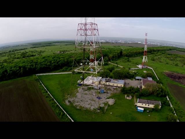 Панорама телебашни РТРС в Черкесске с высоты птичьего полета