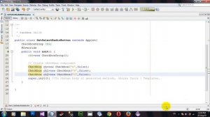 How to Create RadioButton and Set Select RadioButton using Java Applet and AWT in Netbeans