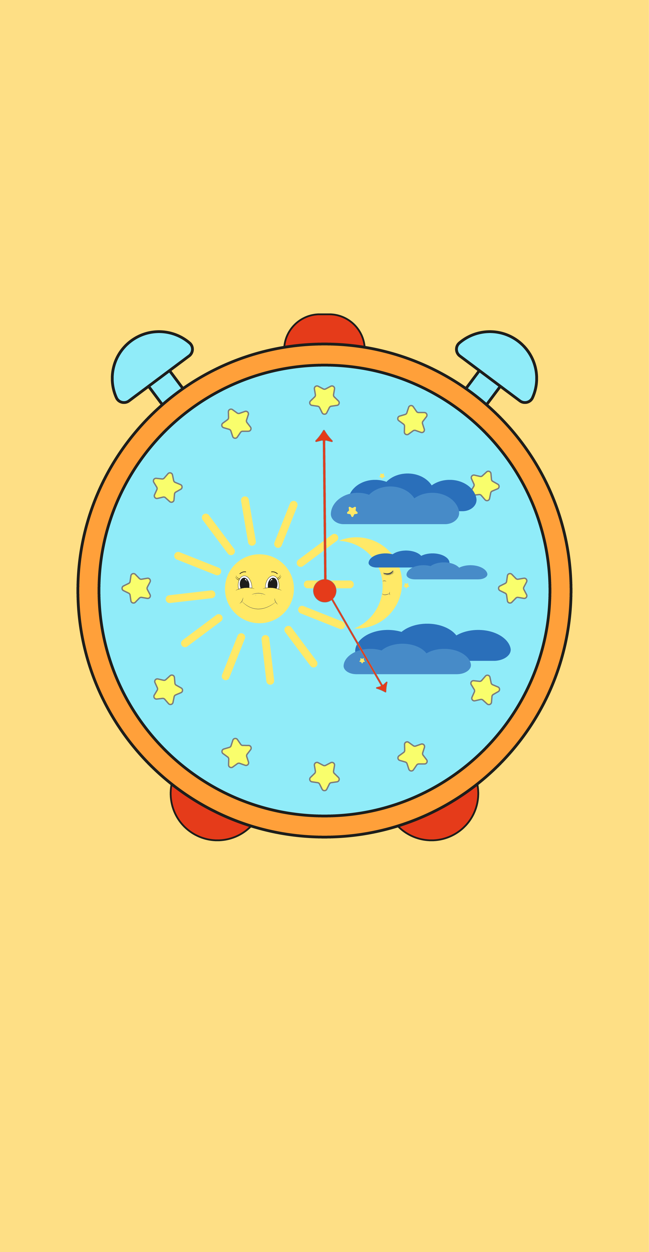 Рисую будильник в иллюстраторе