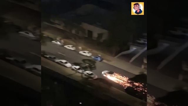 Неадекватный с простреленным колесами