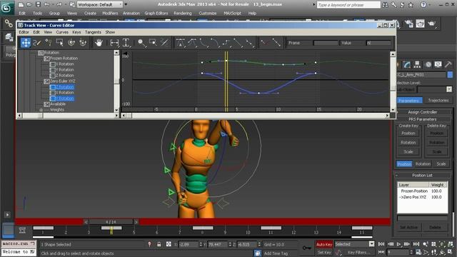 13. Tweaking the swinging actions of the upper arms