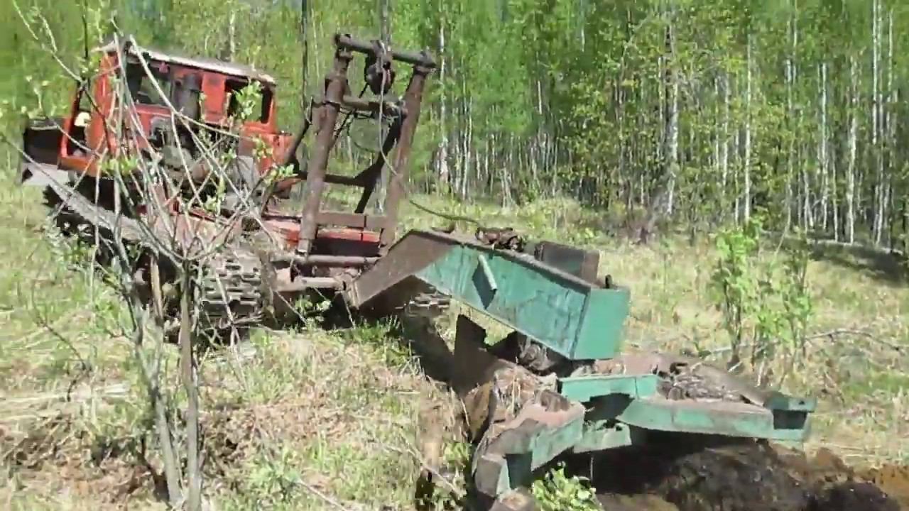 Подготовка почвы под культуры плугом ПЛ 135 с навесным устройством НУ  (ТТ-4) от (Вятка-АгроДизель)