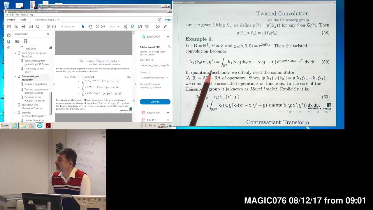 The Heisenberg group: Lecture 8 (2017)