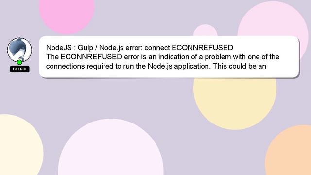 NodeJS : Gulp / Node | js error: connect ECONNREFUSED – смотреть онлайн видео от Полный курс по ...