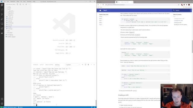 Learn To Code With Python Tutorial 4 Fall 2020 смотреть онлайн видео от Python новое