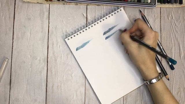 Сравнение цветных графитовых карандашей Derwent Graphitint и Сонет в раскрасках