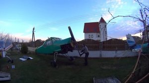 Запуск самолёта ЯК-12М ручным способом