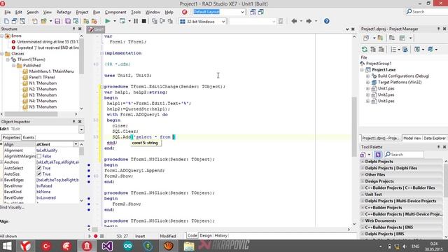 DELPHI Урок 4 Поиск по БД, быстрый поиск по БД.mp4