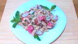Вкусный салат из редиски с заправкой "лимонный винегрет"