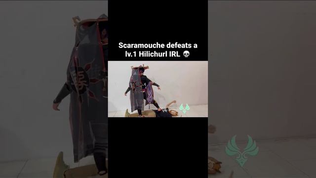 Genshin Scaramouche against helpless hilichurl 🙃 #genshin #genshinimpact #scaramouche