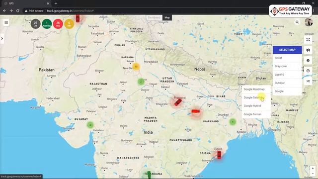 How to view Multiple maps on the gps gateway tracking application – смотреть онлайн видео от ...