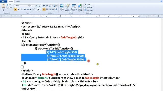 FADETOGGLE METHOD IN JQUERY EFFECTS | DEMO – смотреть онлайн видео от JavaScript: от идеи к ...