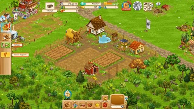 Big Farm прохожу обучения выполняю первые задания