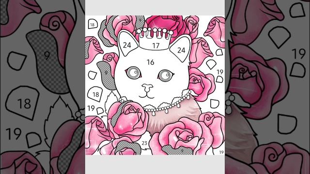 РАСКРАСКА №40 КОШКА-ПРИНЦЕССА