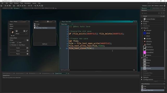 GameMaker Studio 2: Complete Platformer Tutorial (Part 11: Save & Load ...