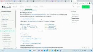 CRUD operation in mongodb