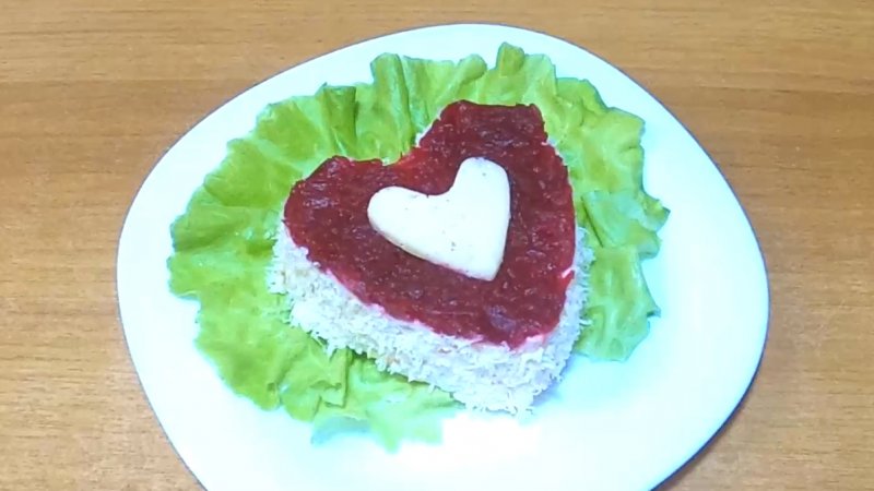 Салат Свекольное сердце для праздника и ужина