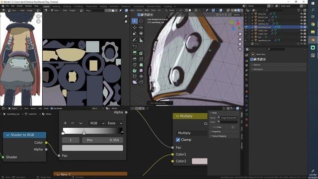 36. Blender 3.0 Character Modeling Tutorial - Texturing