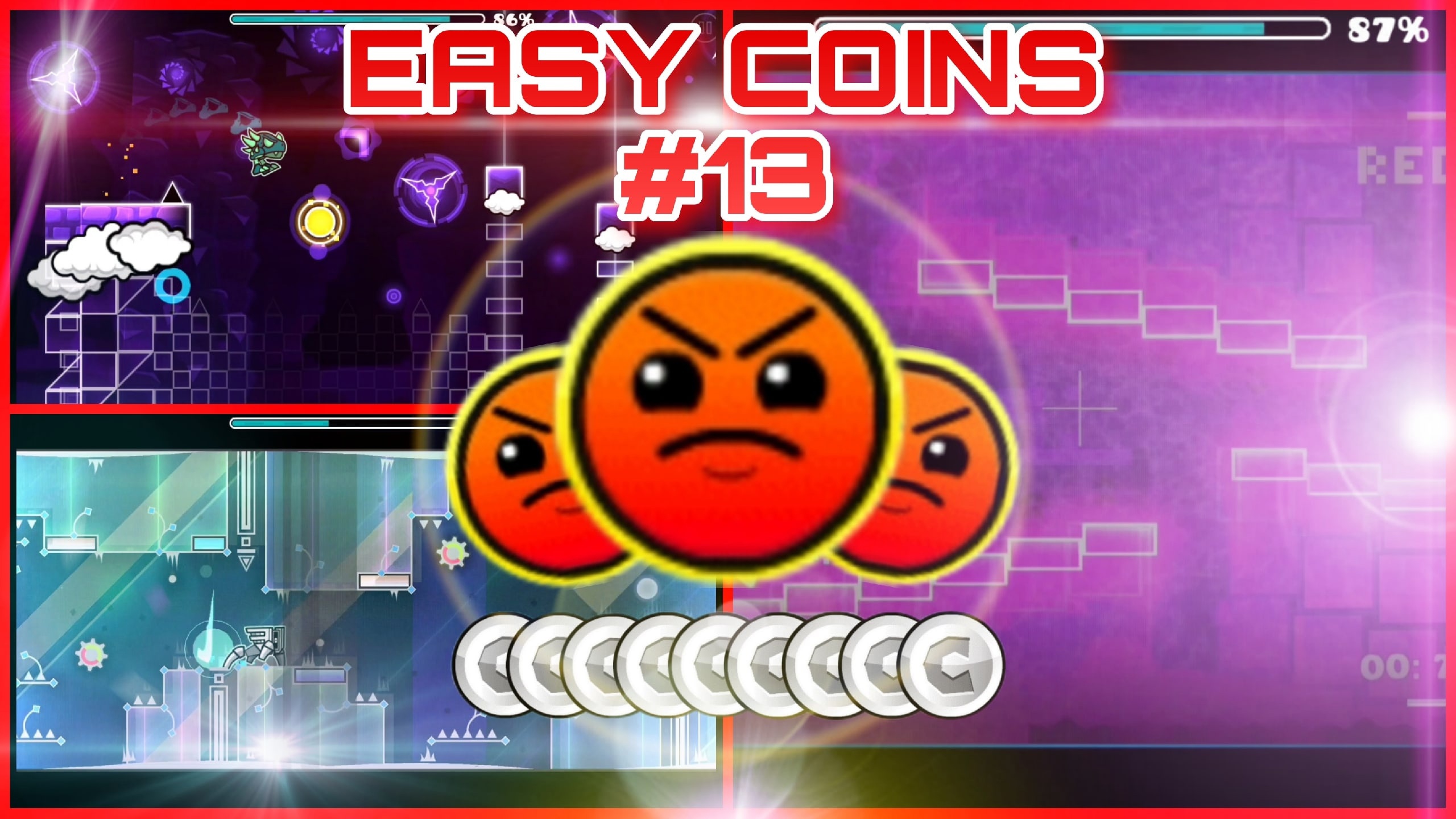 EASY COINS #13: EnJoY by GlobalisTik, Ghettisp by Dalfa, txpqb lc luvdbk by Perars | Geometry Dash