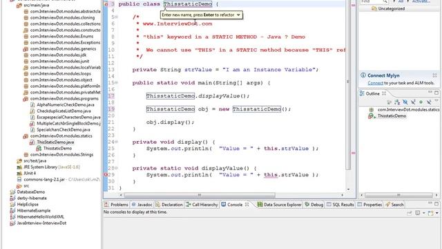 RENAME JAVA CLASS ECLIPSE SHORT CUT DEMO - смотреть видео онлайн от «IT ...