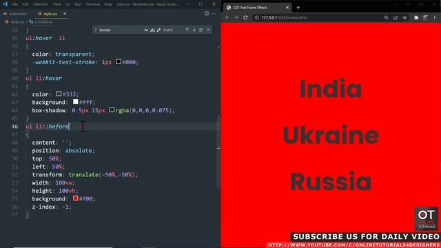 CSS Creative Text Animation Hover Effects | Animated Text using Html & CSS @OnlineTutorialsYT ...