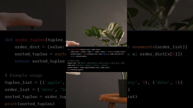 Python program to order tuples using external list #shortsvideo ...