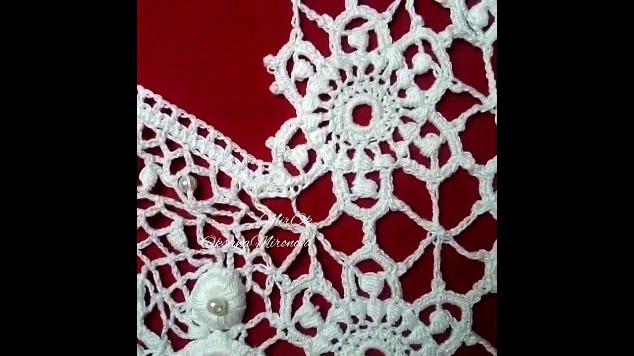 Кружевной воротник,вязание крючком/в стиле ришелье/ирландское кружево/авторская работа