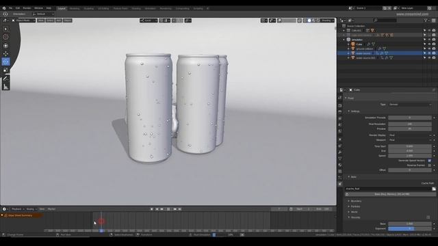 CGI для рекламы продукции в Blender - Часть 03. Симуляция жидкости