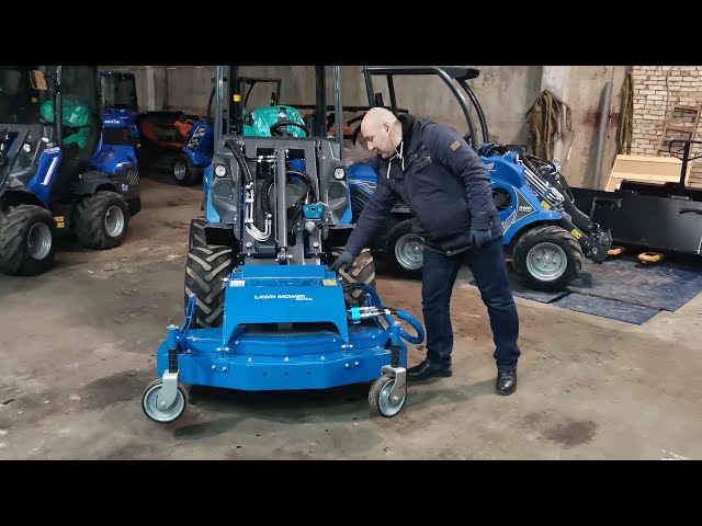 Газонокосилка на минипогрузчике MultiOne. Обзор навесного оборудования на мини погрузчике.