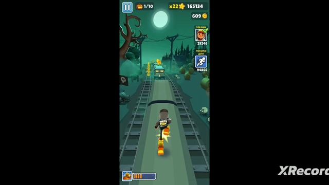 Subway Surf. Катаемся на скейте СУПЕР-ПРЫЖОК,СКОРОСТЬ. Участвуем в эстафете бег на время.