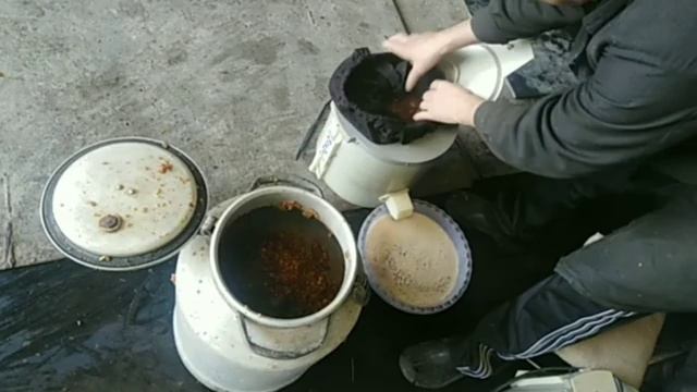 Отжим яблочного сока в центрифуге МОКША. Часть 2