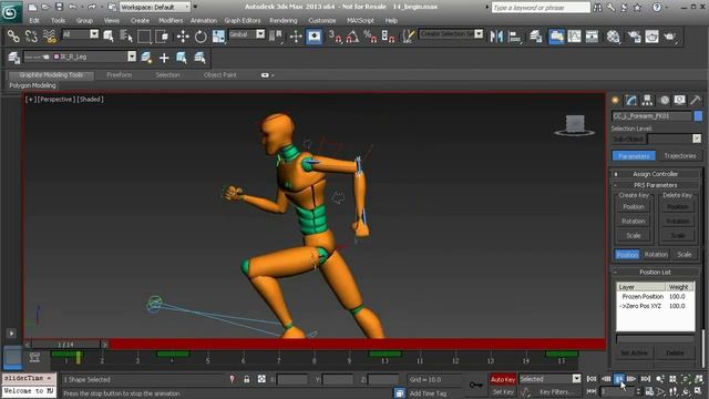 14. Adding follow-through to the forearms and wrists
