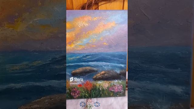 Картина маслом "Морской пейзаж"
