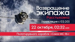 Расстыковка корабля «Союз МС-16» и МКС