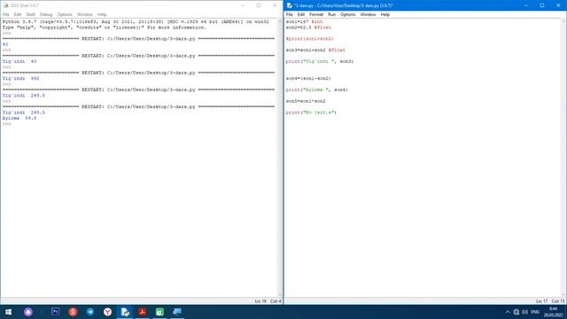 3-dars Arifmetik amallar Python dasturlash tilidapython dasturlash ...