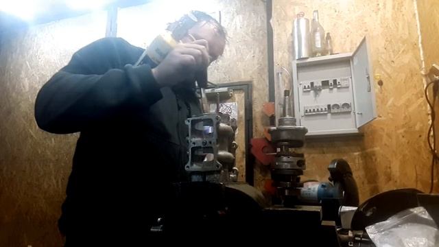Сборка коленвала в картер
